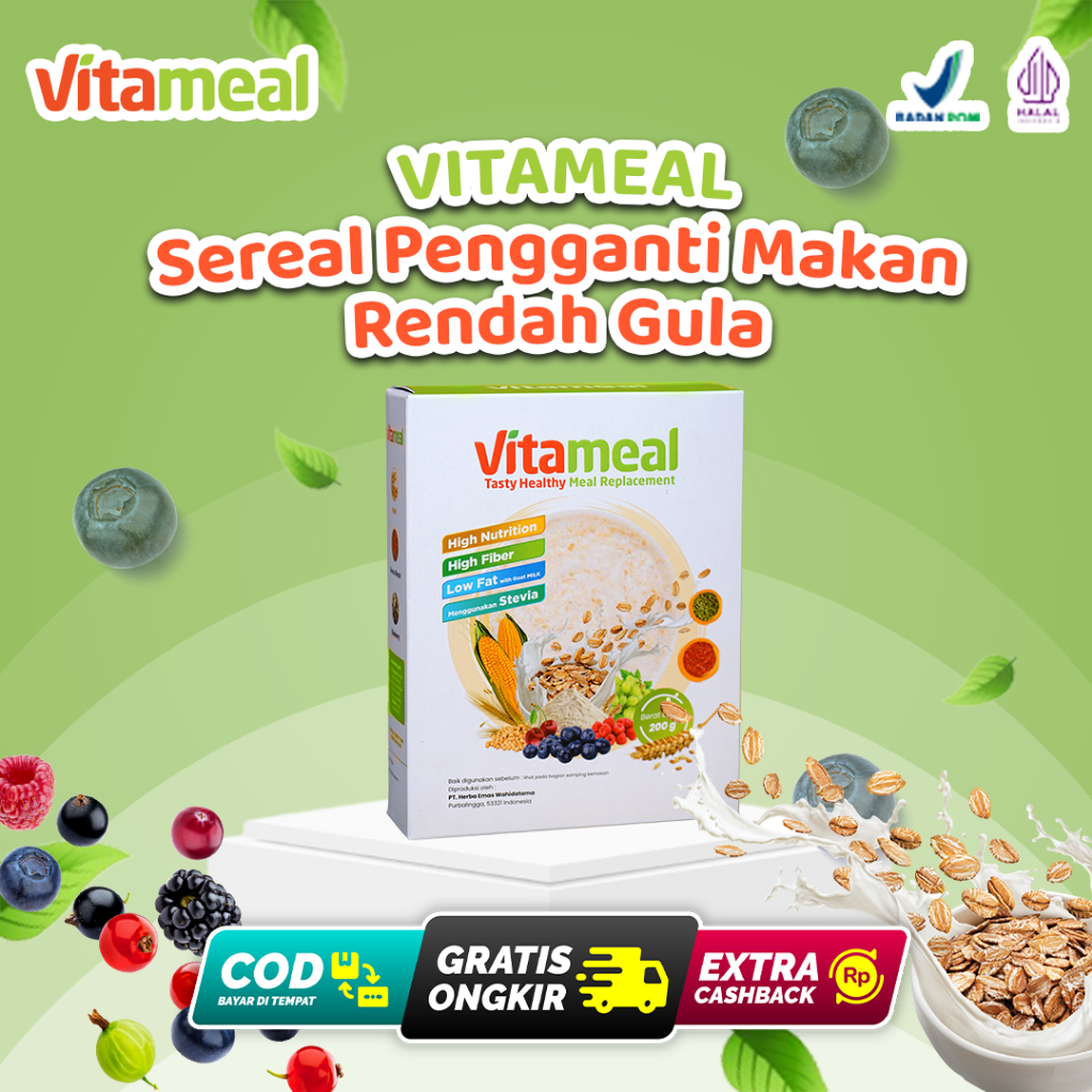 Jual Vitameal - Sereal Solusi Gula Darah, Diabetes, Asam Lambung, Gerd ...