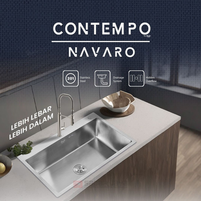 Jual Bak Cuci Piring Royal Contempo Navaro Kitchen Sink Bak Cuci Piring | Shopee Indonesia