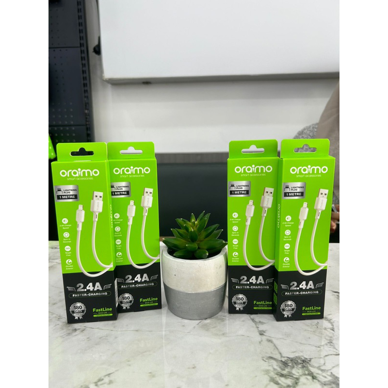 Jual Datacable Oraimo USB to Lightning fast charging 1 meter | Shopee ...
