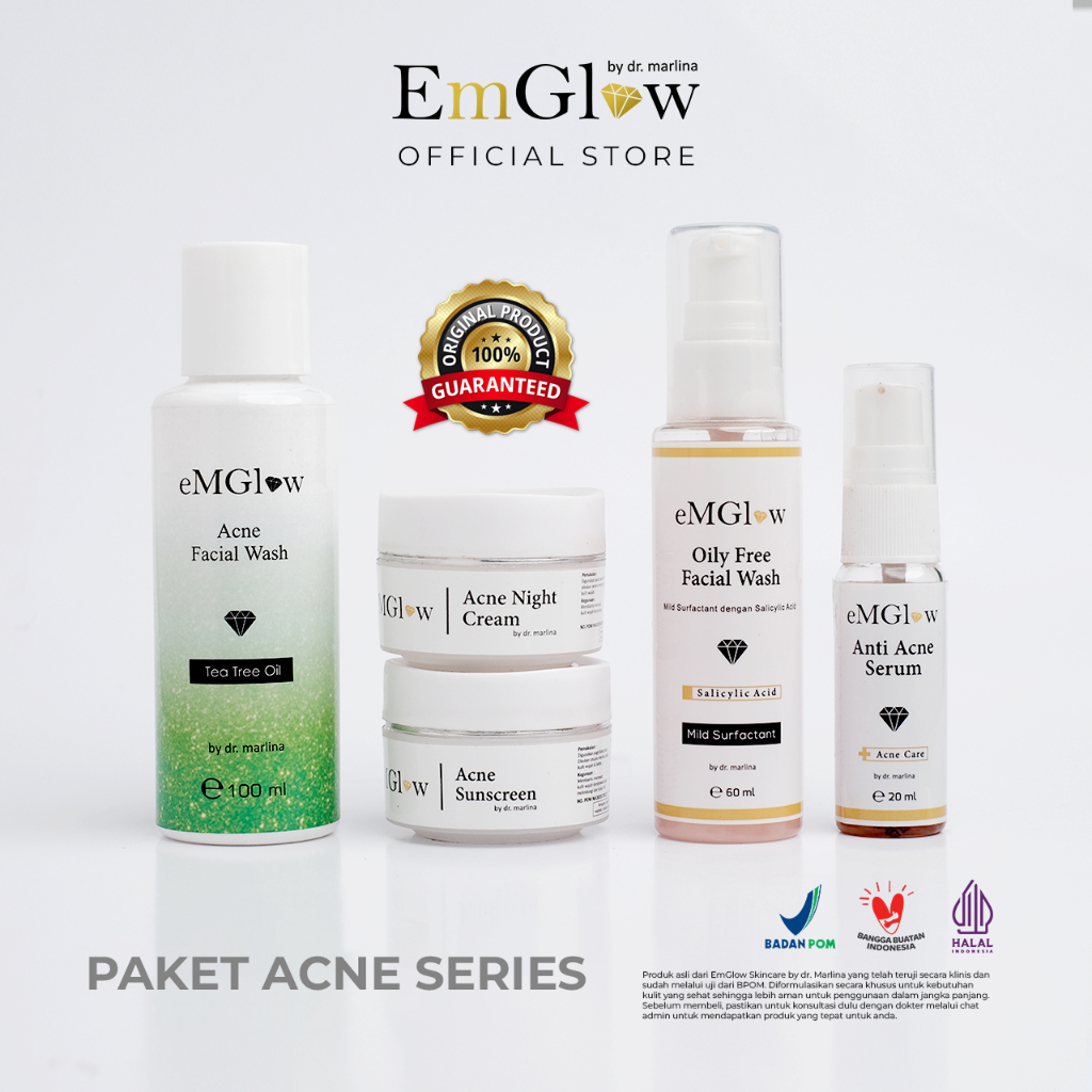 Jual EmGlow - ACNE PACK | Acne Bright & Acne Clear Remaja Untuk Kulit ...