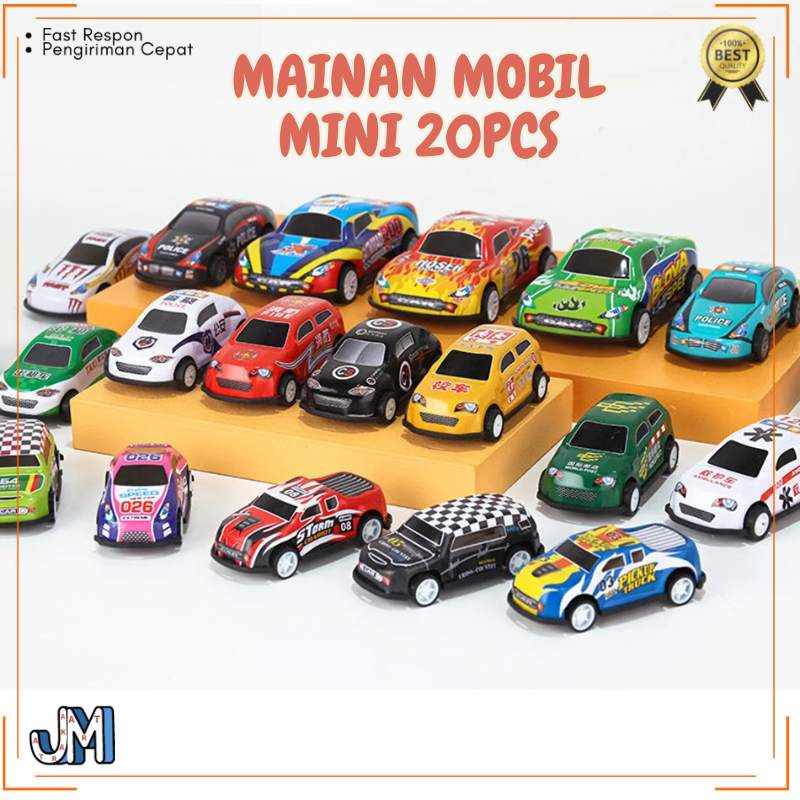 Jual JM - Mobil Mini Mainan Anak ( 20pcs ) Pullback Mix Colorfull ...