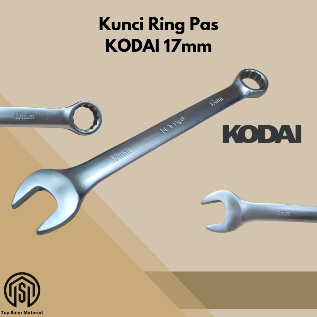 Jual Kunci Pas 17 Ring Pas 17 Mm Combination Spanner Wrench Kombinasi Ring Dan Pas KODAI ...