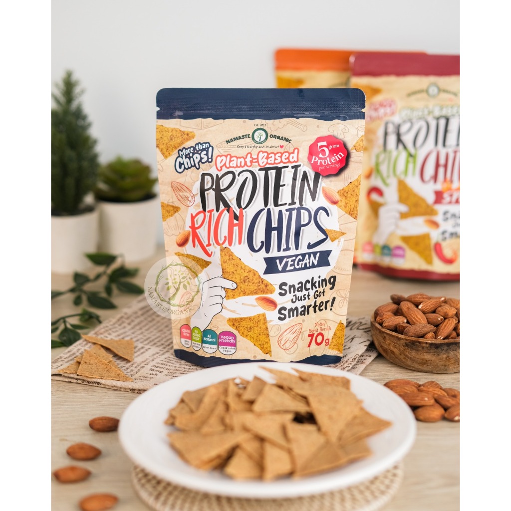 Jual PROTEIN RICH CHIPS - VEGAN ORIGINAL 70GR | Shopee Indonesia