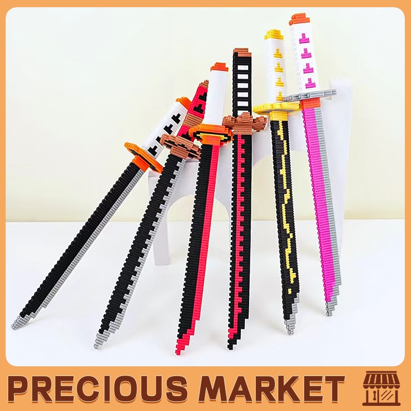 Jual Block Sword With Scabbard Demon Slayer Blade Sword Series Ornament ...