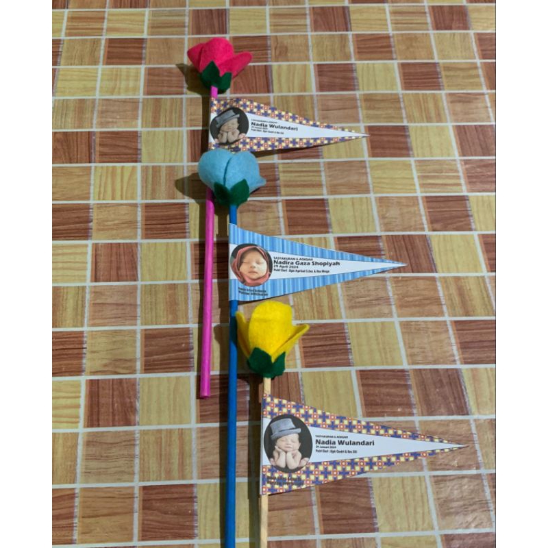 Jual Bendera Bunga Flanel Custom ( Tanpa Kantong Telur ) | Shopee Indonesia