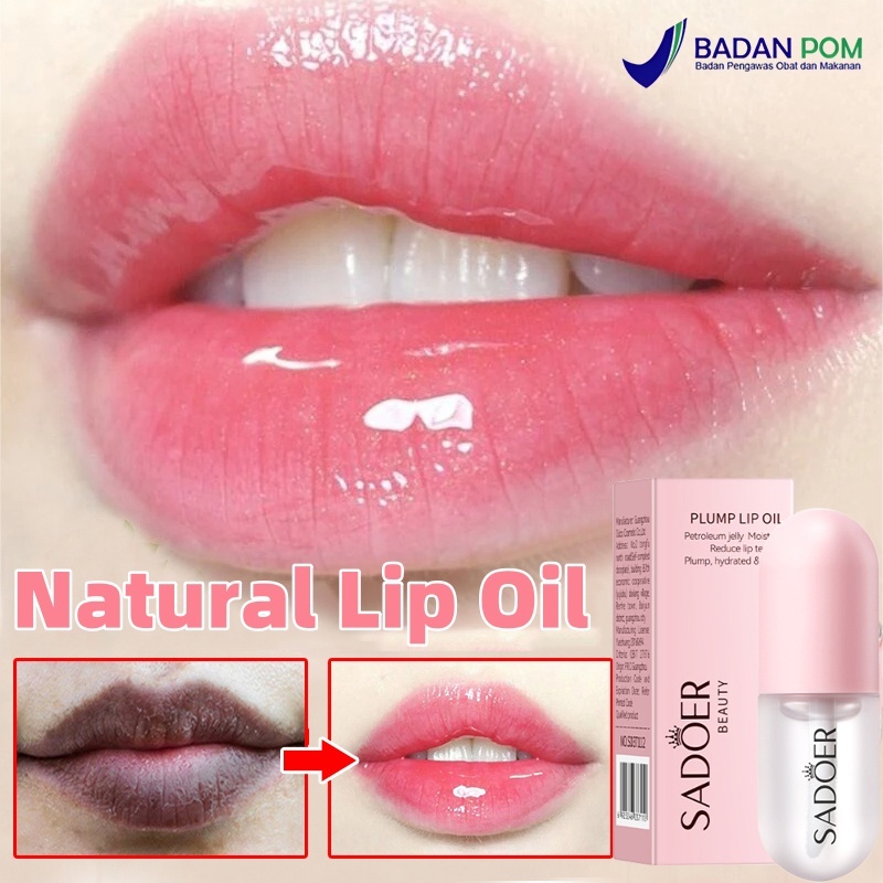 Jual Natural Lip Oil Lip Balm Lip Gloss Moisturize Repair Nourish ...
