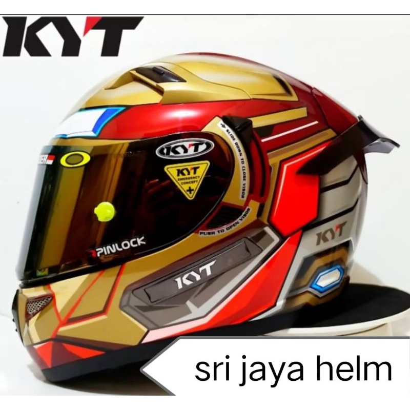 Jual HELM KYT K2 RIDER IRON MAN PAKET GANTENG_DOUBLE VISOR | Shopee ...