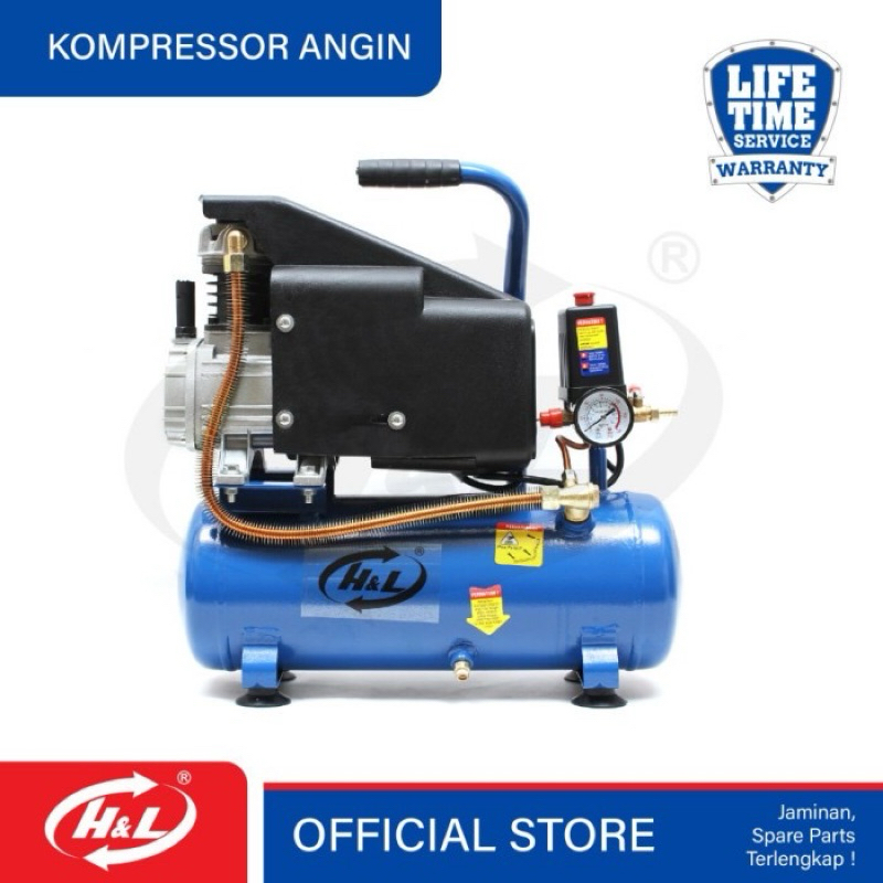 Jual Mesin Kompressor Angin 1 HP 9 Liter Pakai Oli HL Mesin Compressor ...