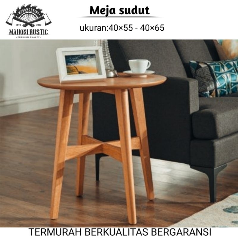 Jual meja bulat minimalis, top table meja bulat sudut ruang tamu ...