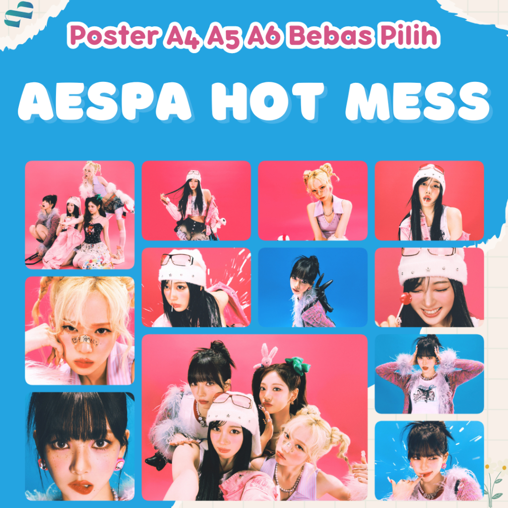 Jual Poster AESPA Hot Mess (Part 1) - Poster Kpop A4 A5 A6 Murah | Shopee Indonesia