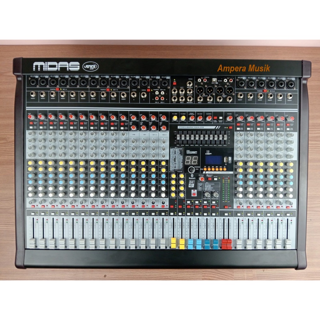 Jual MIXER AUDIO MIDAS 24 CHANNEL V240 BLUETOOTH USB MP3 V 240 | Shopee ...