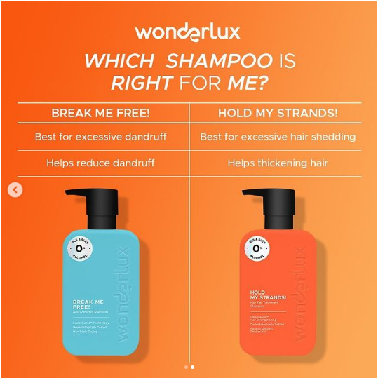 Jual Wonderlux Hold My Strands Shampoo Hair Fall Treatment | Break Me ...