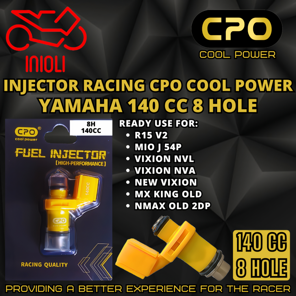 Jual INJECTOR RACING CPO 140CC 8HOLE YAMAHA MIO J OLD NMAX OLD MX KING ...
