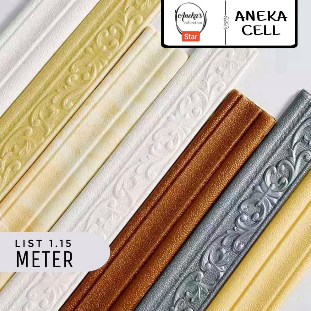 Jual PAKET HEMAT NEW Wall Border List Foam 3D 8mm Wallpaper Tebal List ...