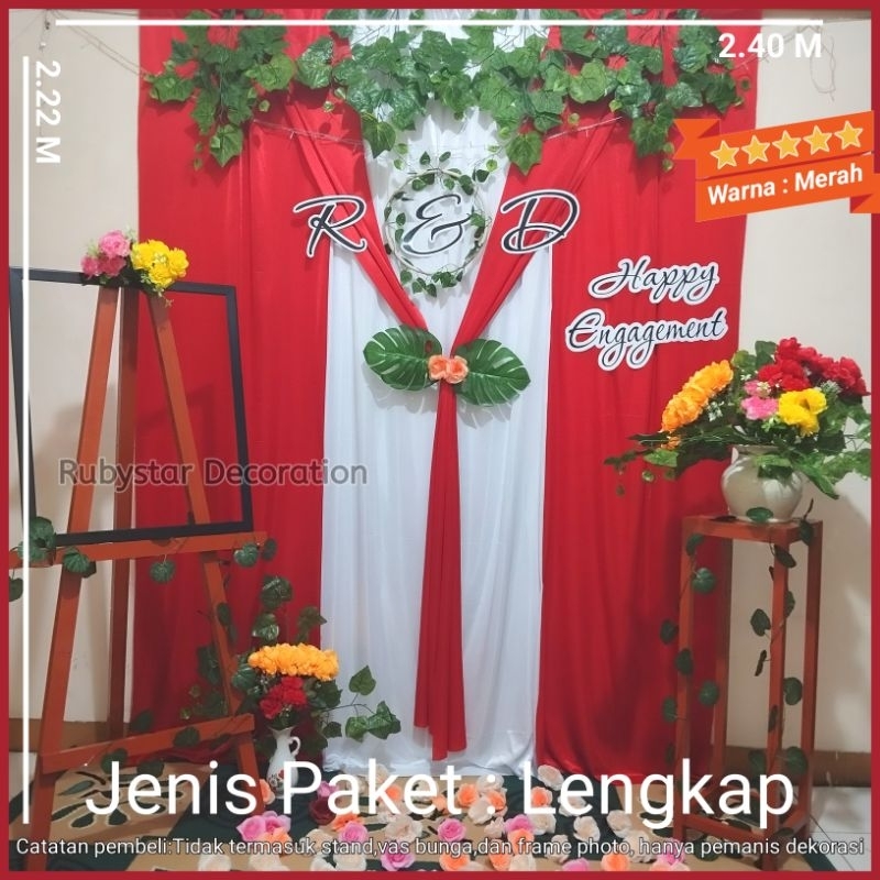 Jual Backdrop lamaran/engagement nikahan/wedding aqiqahan/tasyakuran ...