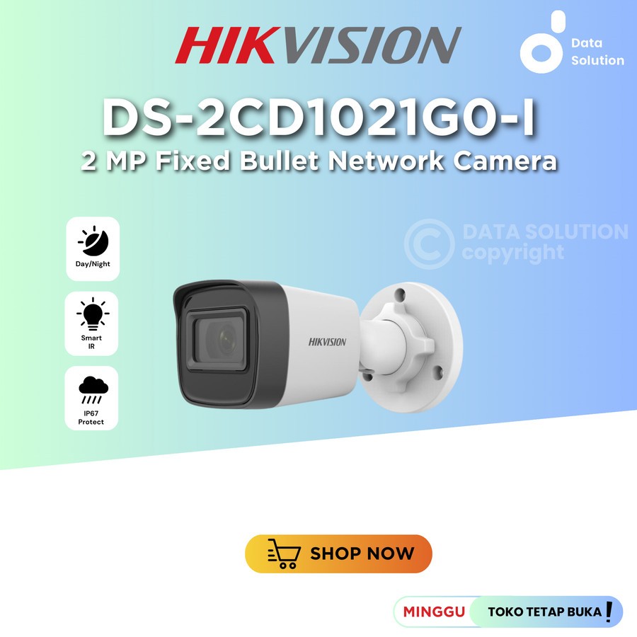 Jual Hikvision IP Camera DS-2CD1021G0-I 2MP Fixed Bullet Network Camera | Shopee Indonesia