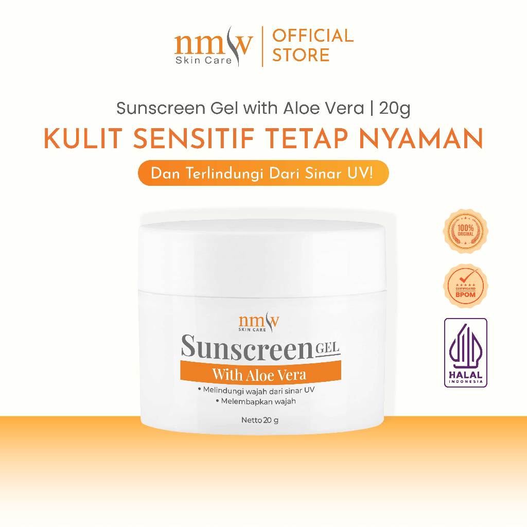 Jual NMW Sunscreen Gel With Aloe Vera / P2G - 20Gr | Shopee Indonesia
