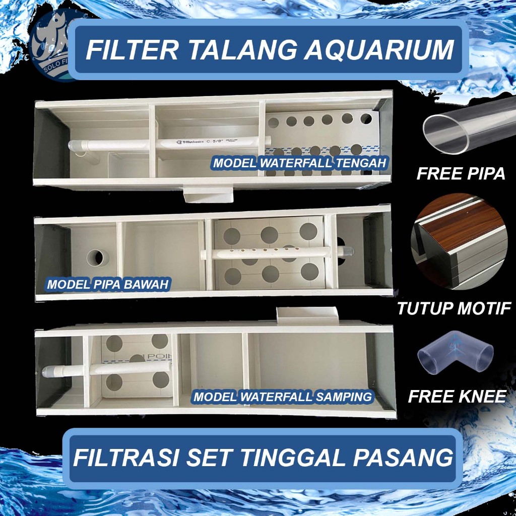 Jual Filter Talang Waterfall dan Pipa untuk Filtrasi Aquarium Satu Set ...