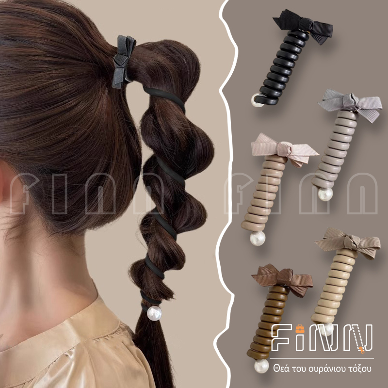 Jual Finn - Ikat Rambut Model Kabel Aksen Pita Kuncir Rambut Mutiara ...