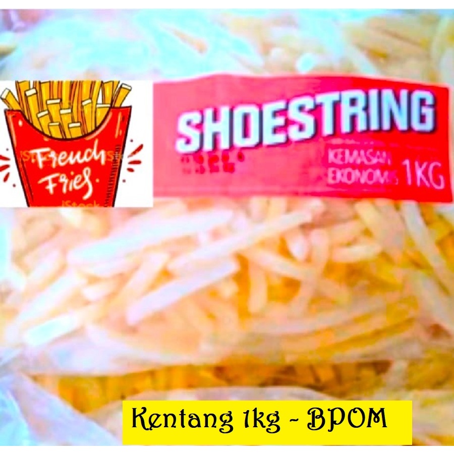 Jual KK French Fries Beku 1kg Barts Kentang Goreng Beku Shoestring 1Kg KK | Shopee Indonesia