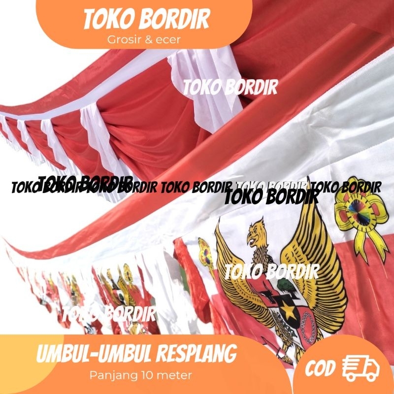 Jual Bendera / umbul umbul merah putih resplang panjang 10 meter ...