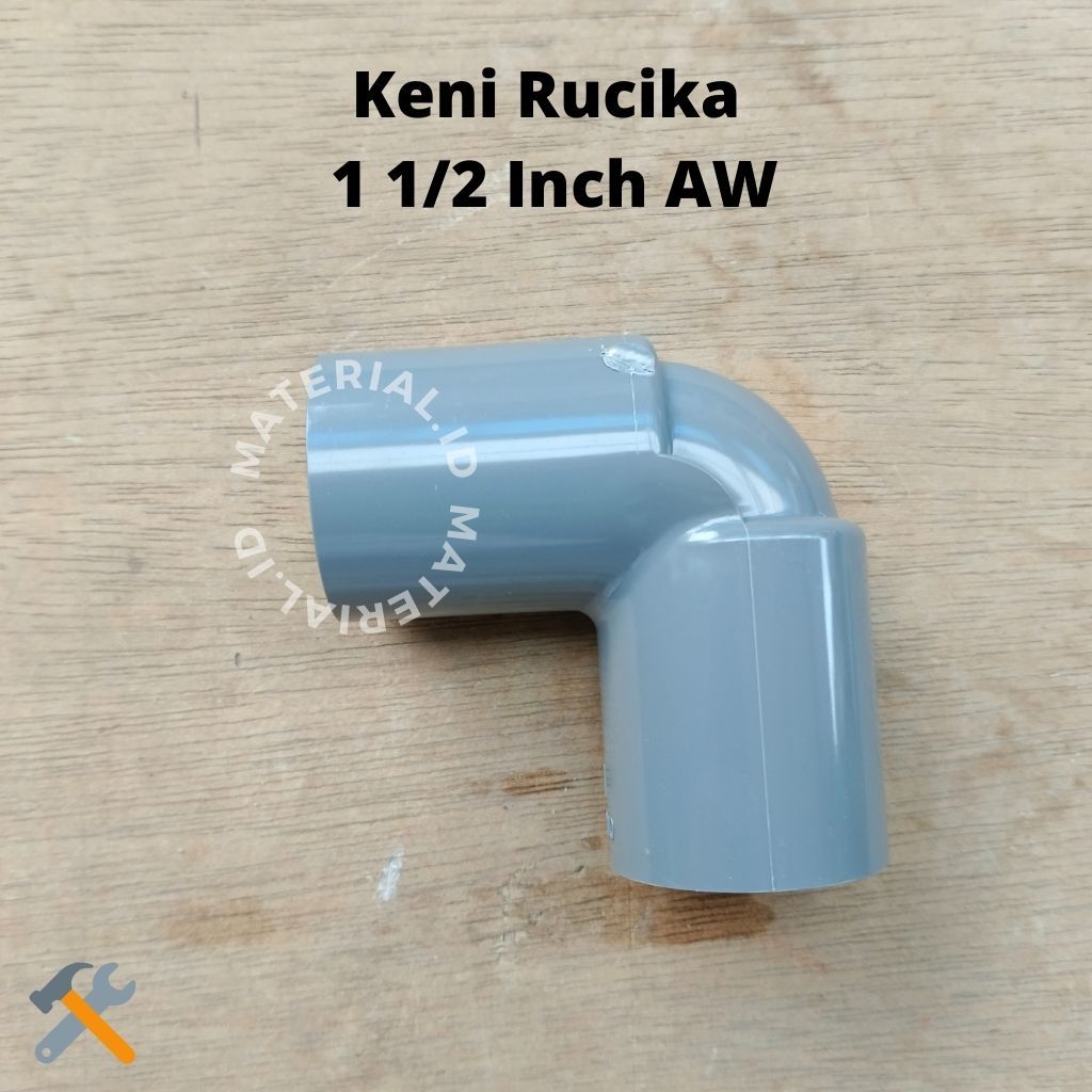 Jual Knee 1 1/2 inch / Elbow / Keni PVC 1 1/2 inch RUCIKA AW Tebal Sok ...