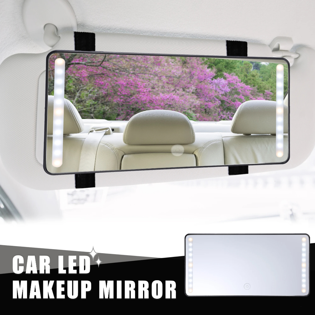 Jual Cermin Rias Mobil Layar Sentuh Dapat Diredupkan Isi Ulang 3 Lampu ...