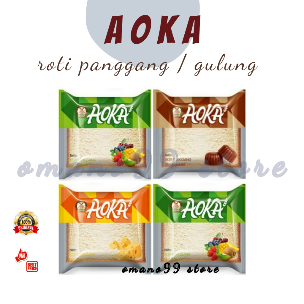 Jual Roti Aoka Roti Panggang Lembut Selai Buah All Varian | Shopee ...