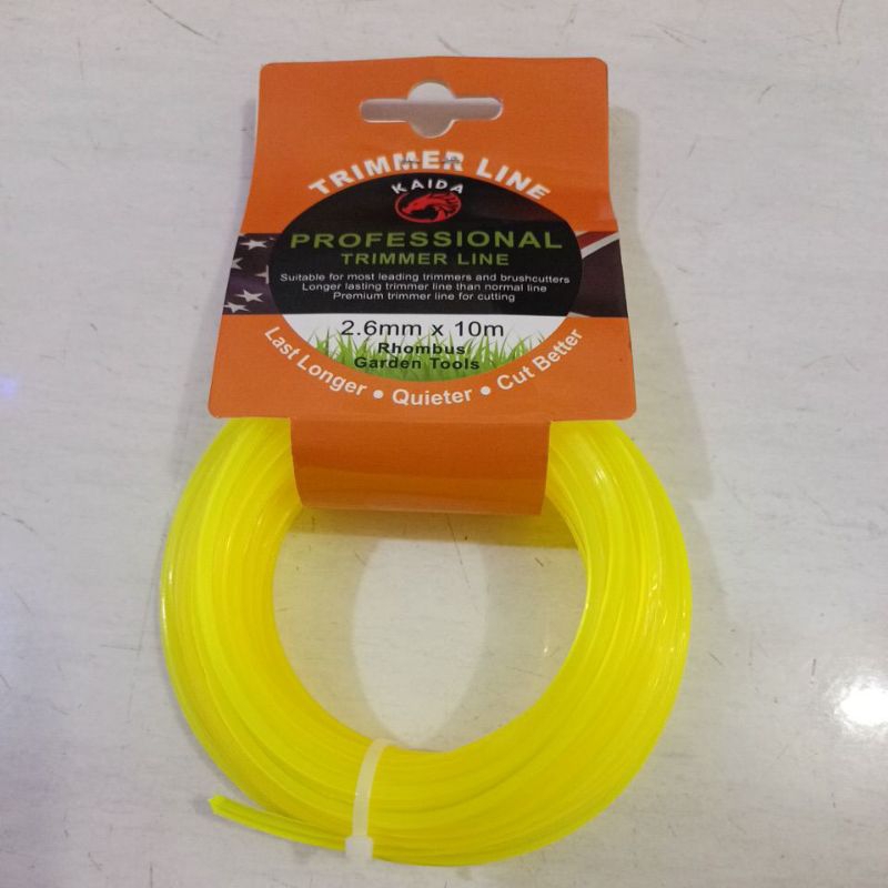 Jual Trimmer Line Kuning Pisau Senar Nylon Tali Senar Potong Rumput 10M ...