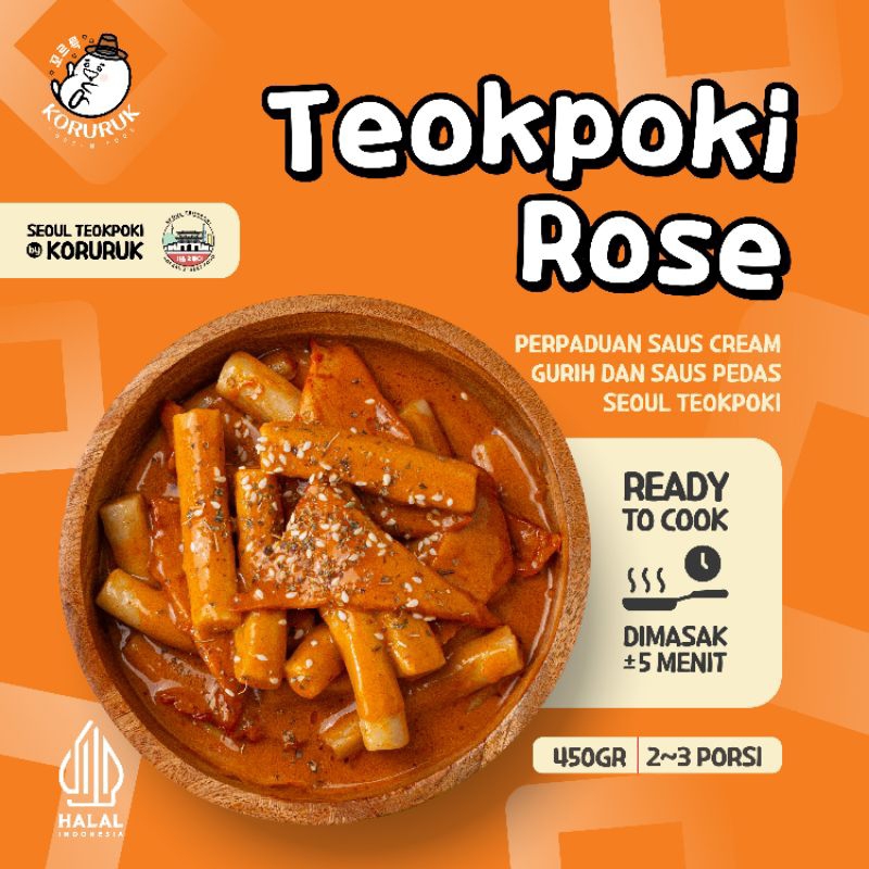 Jual [Seoul Teokpoki by Koruruk] Teokpoki Rose Cream 450gr - Teokpoki ...