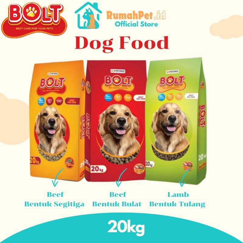 Jual Bolt Dog Adult 20kg Bolt Makanan Anjing Dewasa 20kg | Shopee Indonesia