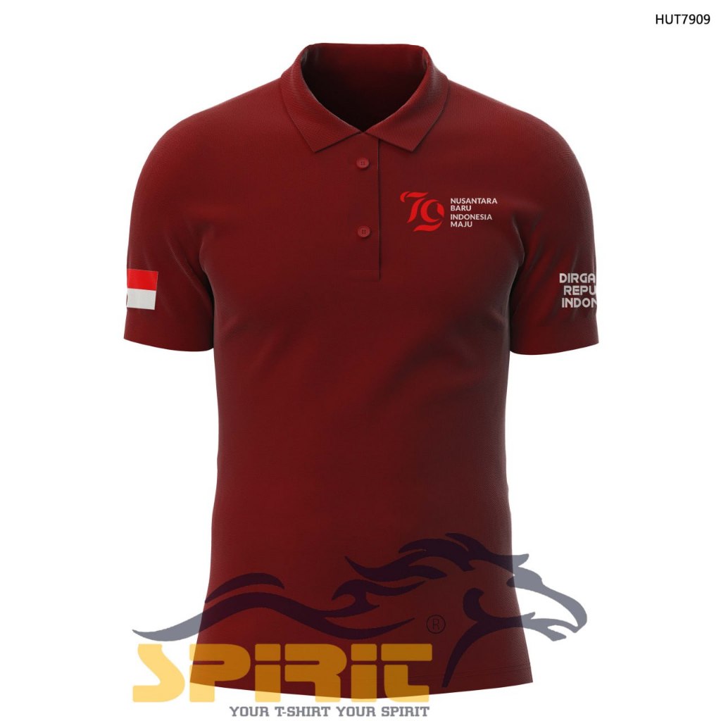 Jual Kaos Polo HUT RI 79 Logo Resmi Kaos Kemerdekaan 2024 Baju Kerah 17 Agustus 2024 Katun 24s ...