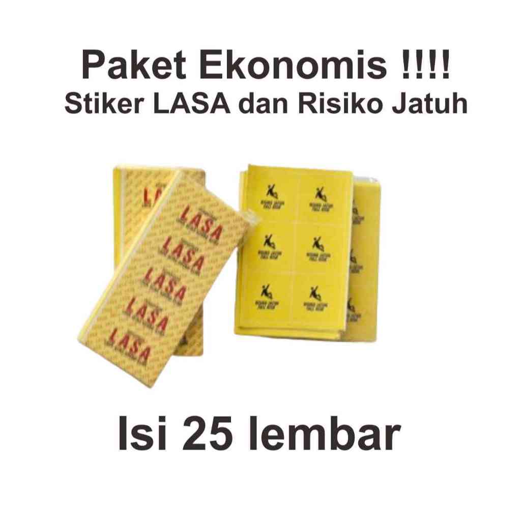 Jual Super Ekonomis Stiker Lasa dan Risiko jatuh Stiker farmasi, Stiker ...