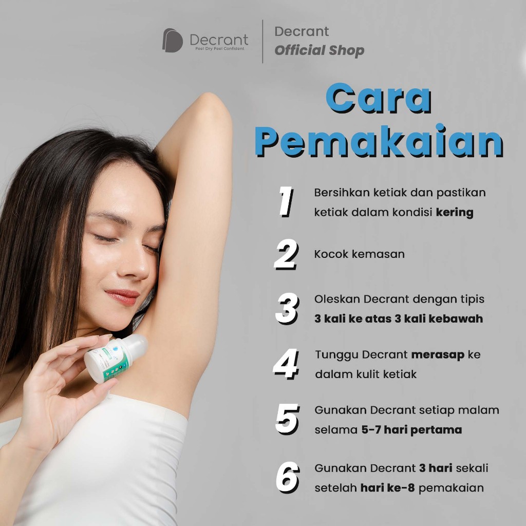 Jual Decrant Antiperspirant Original / Deodoran Roll On - 30ml Solusi Ketiak Basah dan Bau Badan ...