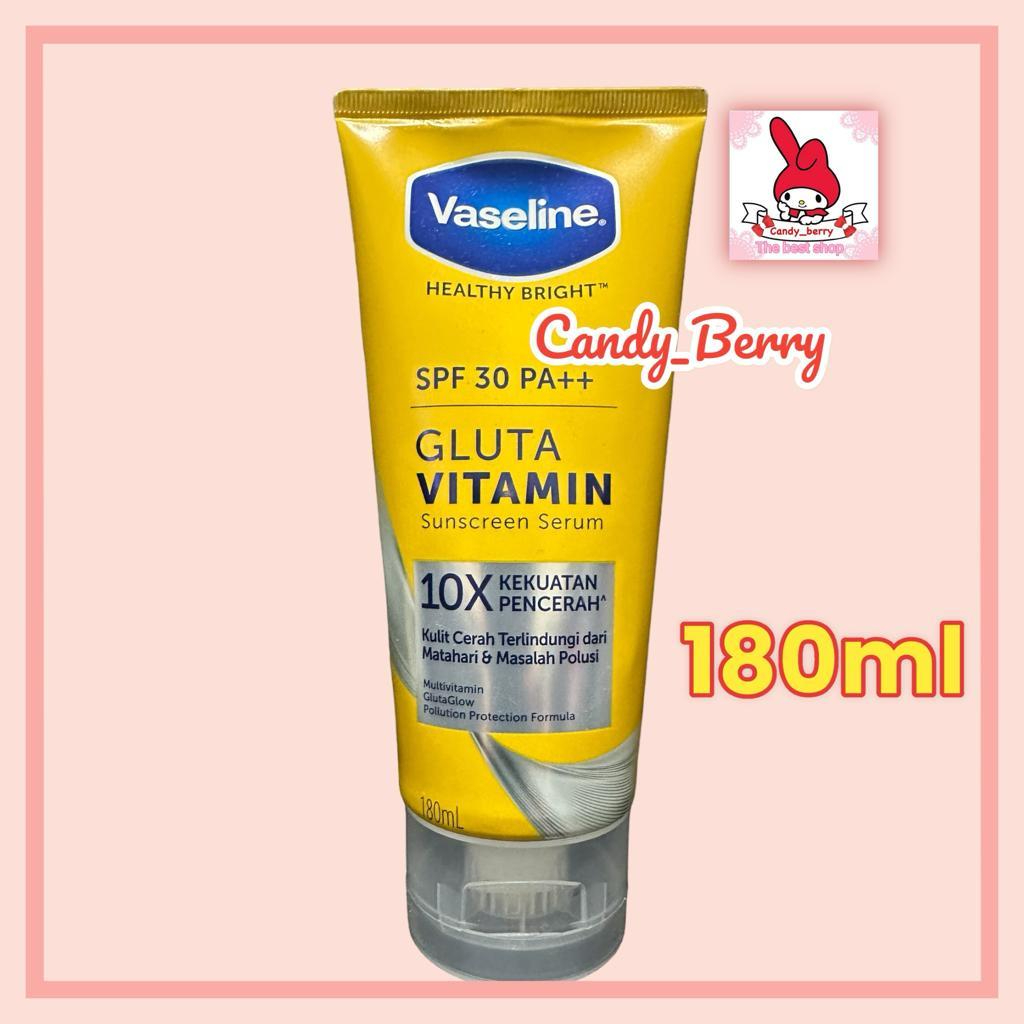 Jual Vaseline Healthy Bright Gluta Vitamin Hand Body Lotion SPF 30 SPF30 PA+++ 180ml Sunscreen ...