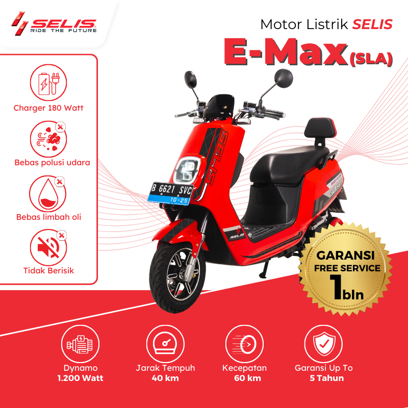 Jual Motor Listrik Selis tipe E-max - Baterai SLA | Shopee Indonesia