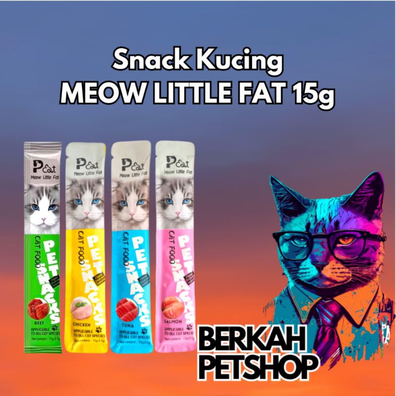 Jual Snack Kucing Meow Little Fat Creamy 15gr | Shopee Indonesia