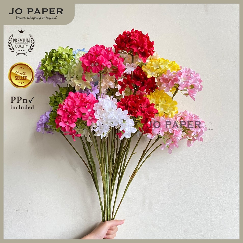 Jual [3 Kuntum] Head Hydrangea Artificial Flower Premium Grade A ...
