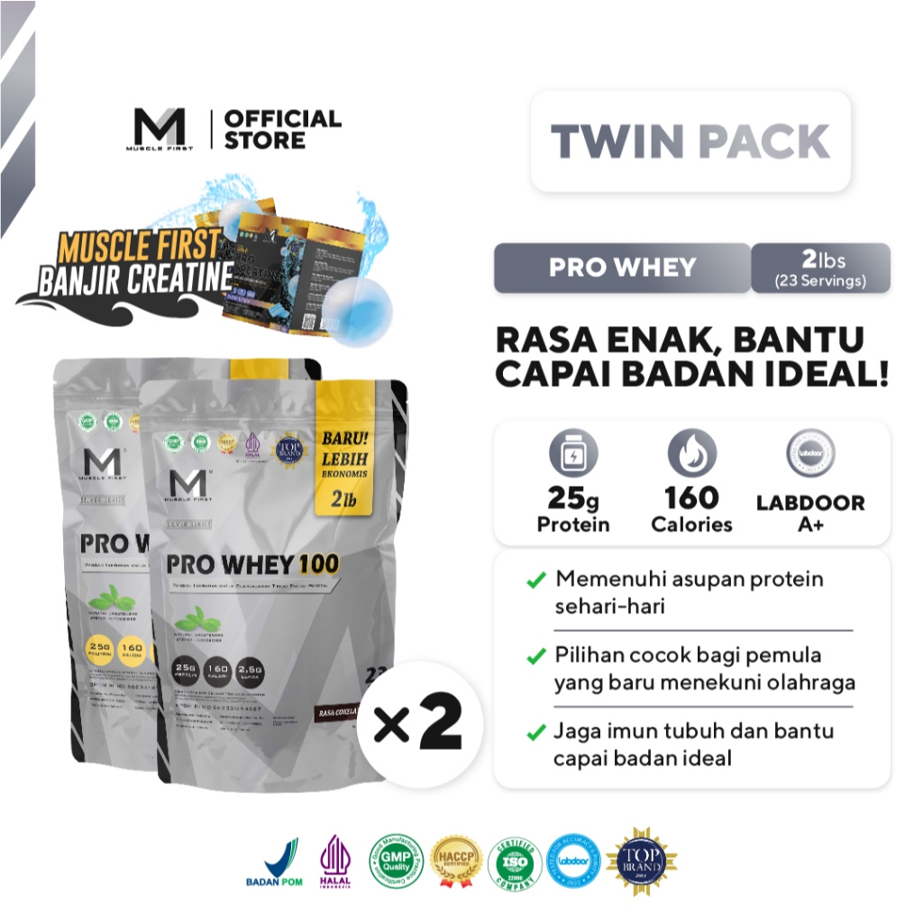 Jual [BUNDLE] MUSCLE FIRST Pro Whey 100 2lbs x2 - Whey Protein | Shopee ...