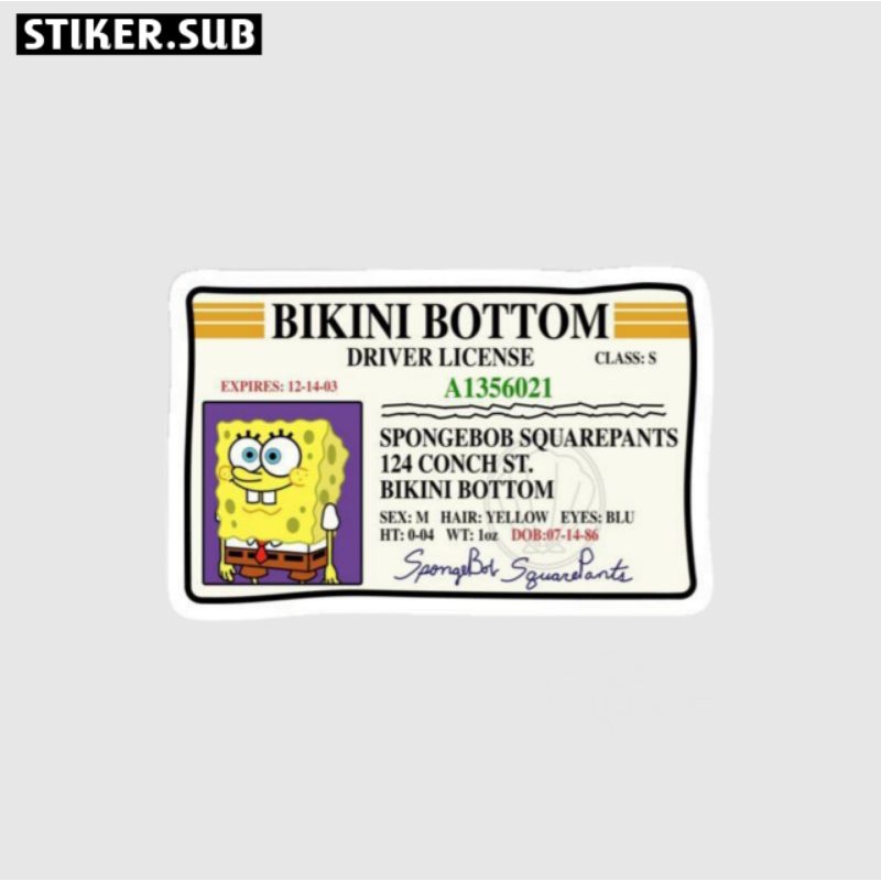 Jual Stiker|sticker spongebob SIM|sticker aesthetic|sticker laptop ...