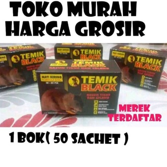 Jual TEMIK BLACK AMPUH MATI KERING 1BOK ISI 50PCS | Shopee Indonesia