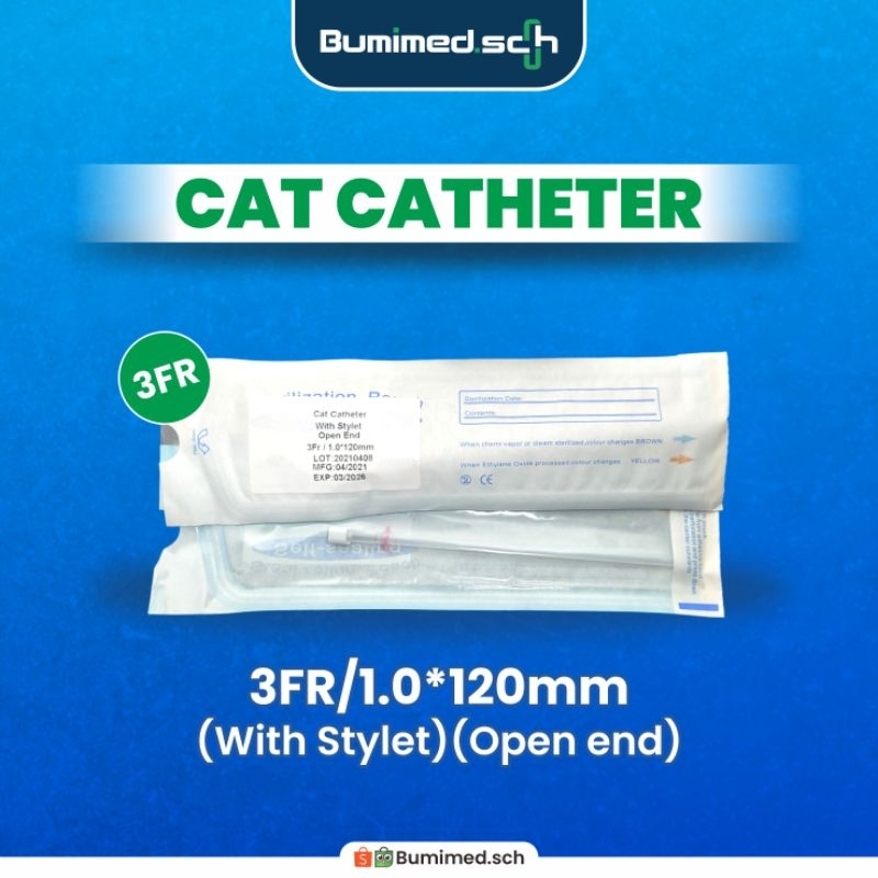 Jual Kateter Urine Kucing (Cat Catheter) (3Fr & 4Fr) (with sylet)(Open ...