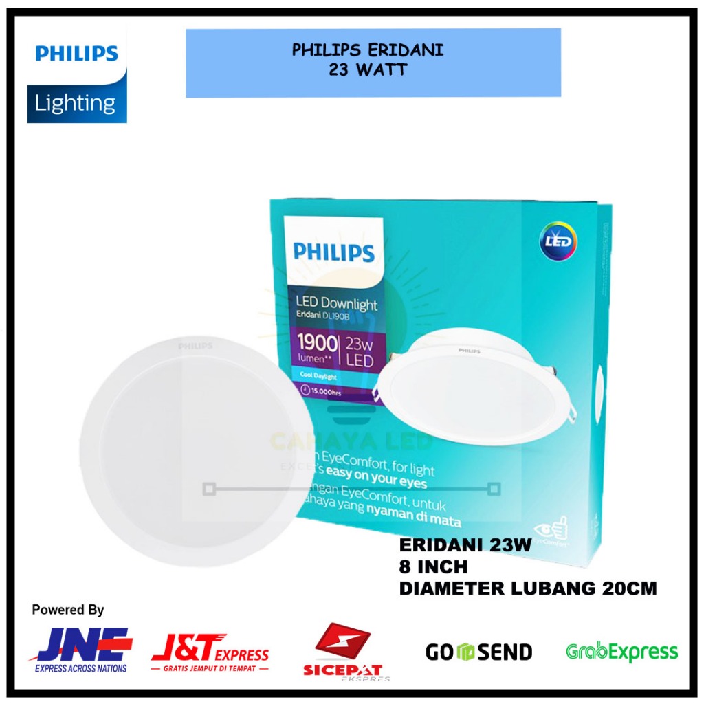 Jual PHILIPS DOWNLIGHT LED ERIDANI DL190B Gen2 22w 22 WATT 200 3000K / 4000K / 6500K Kuning ...
