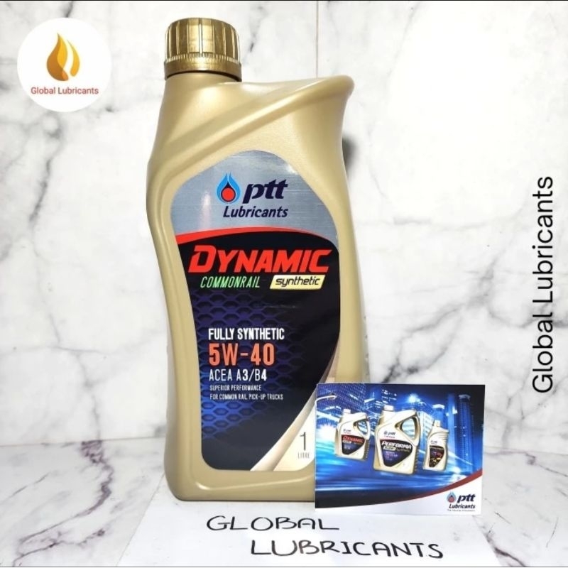 Jual PTT Dynamic Commonrail Synthetic 5W-40 5W 40 1 Liter (Oli Mesin Diesel Fully Synthetic ...