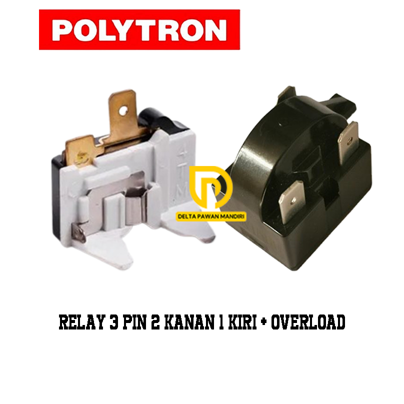 Jual Relay 3 Pin + Ptc Overload Kulkas POLYTRON 1 pintu / 2 pintu ...