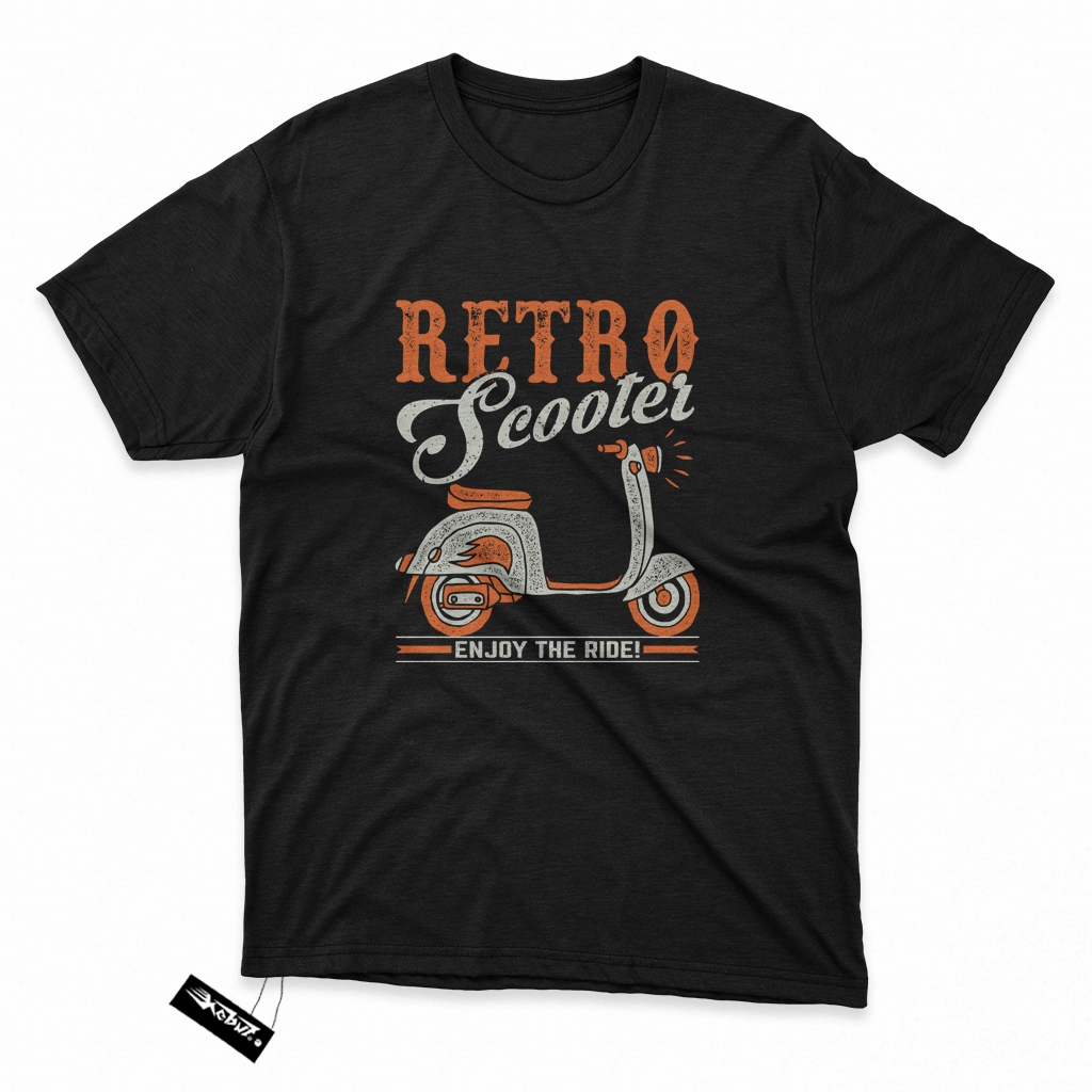 Jual KAOS MOTOR Retro scooter Enjoy the ride - Kain Katun Tshirt / baju ...