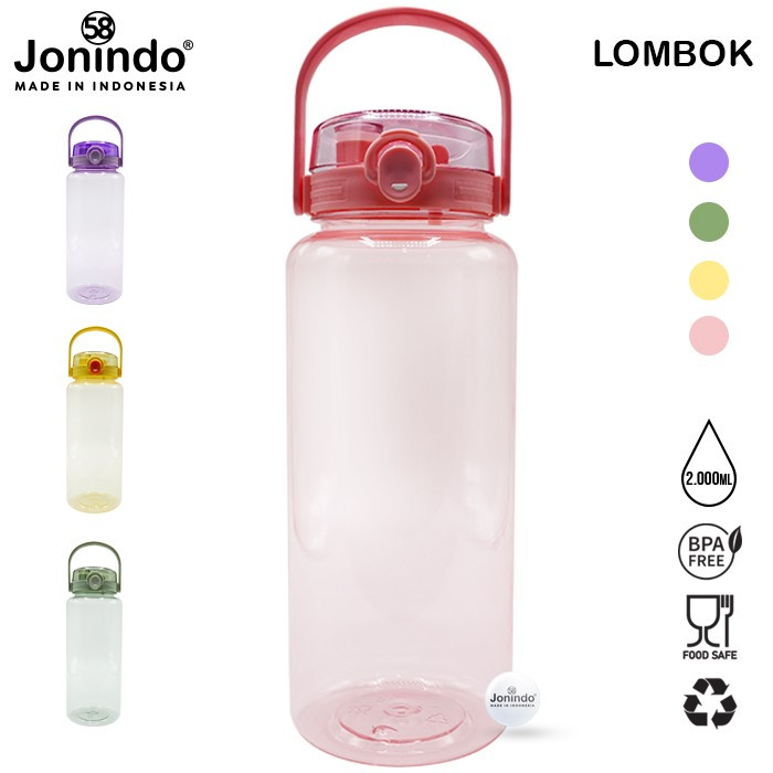 Jual Botol Minum Plastik Jonindo Lombok 2000ml / Botol Minum 2 Liter ...