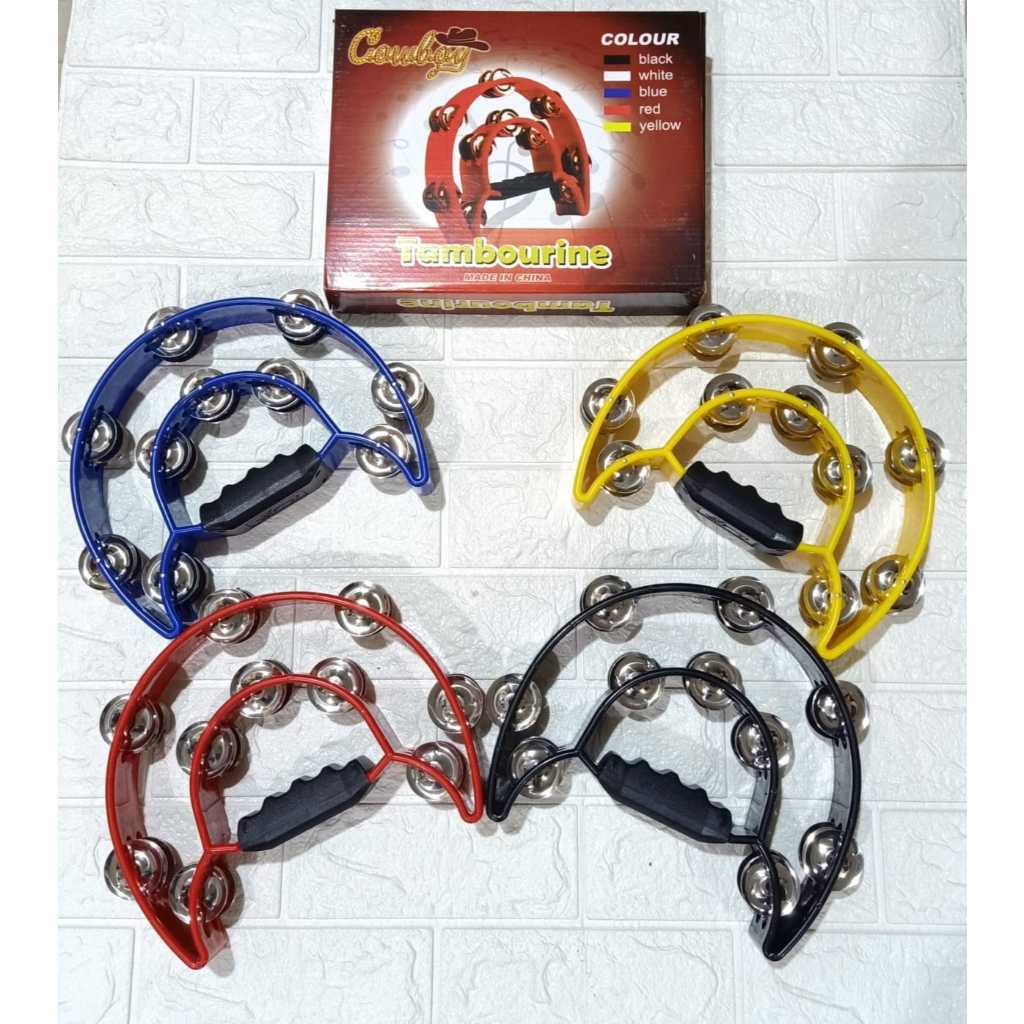 Jual Tamborin Cowboy Double Ring Kecrekan Tamborine Tambourine | Shopee ...