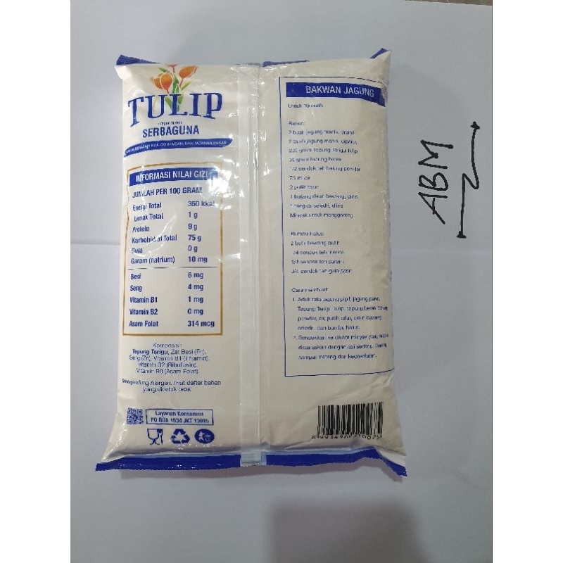 Jual TULIP Tepung Terigu Serbaguna Kemasan (1kg) | Shopee Indonesia