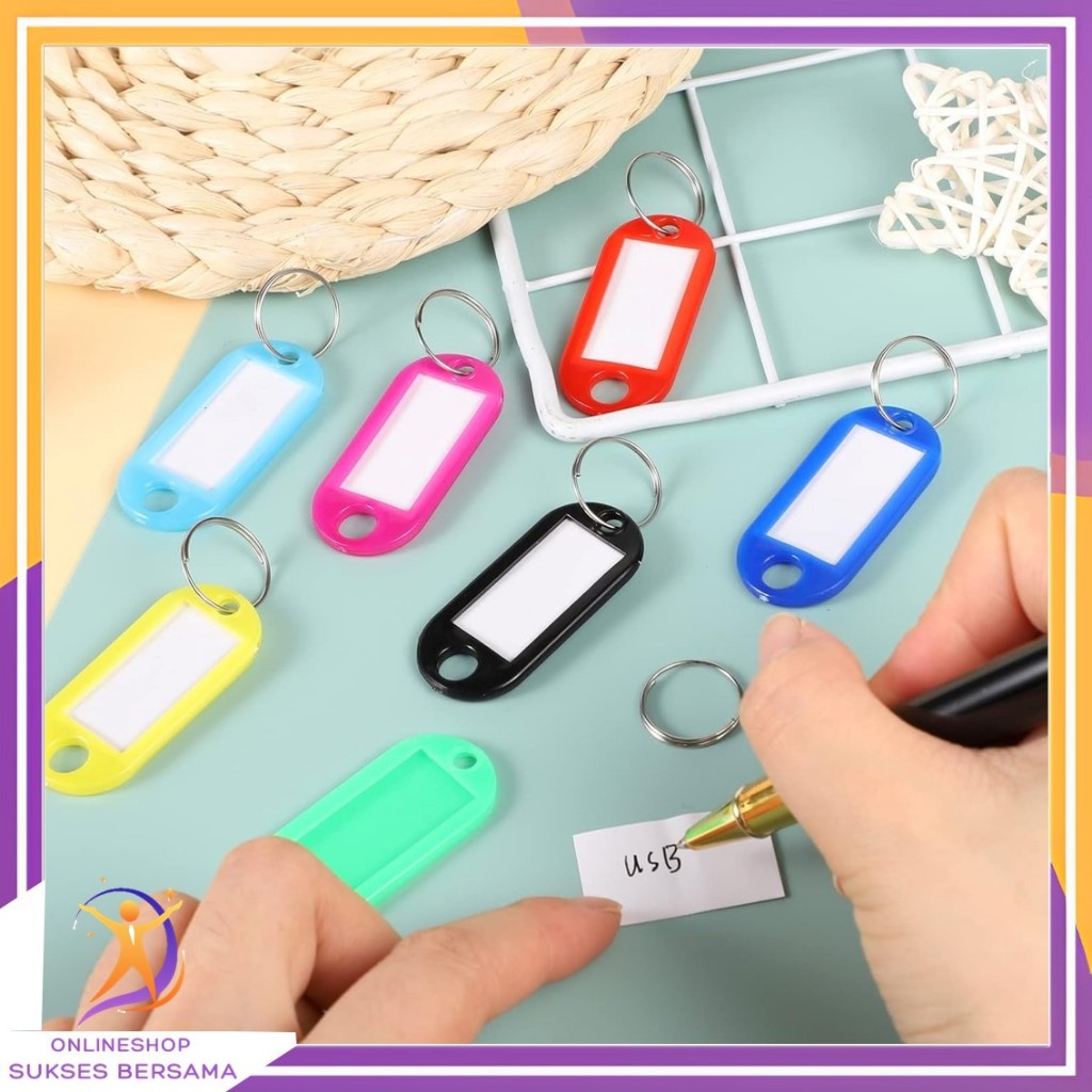 Jual OSB Name Tag Gantungan Kunci Warna-Warni Label Nama Plastik ...